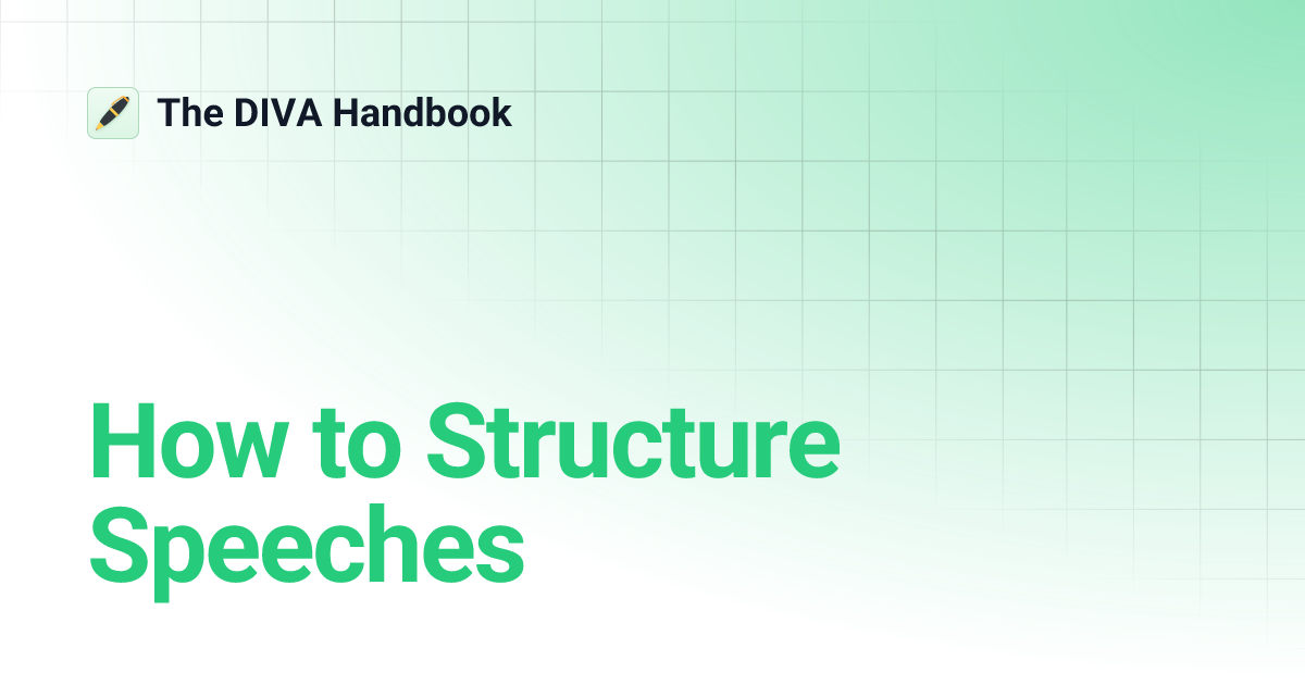 How to Structure Speeches | The DIVA Handbook