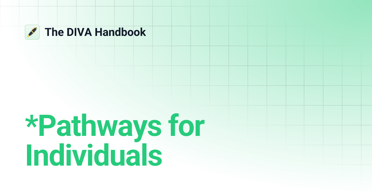 *Pathways for Individuals | The DIVA Handbook