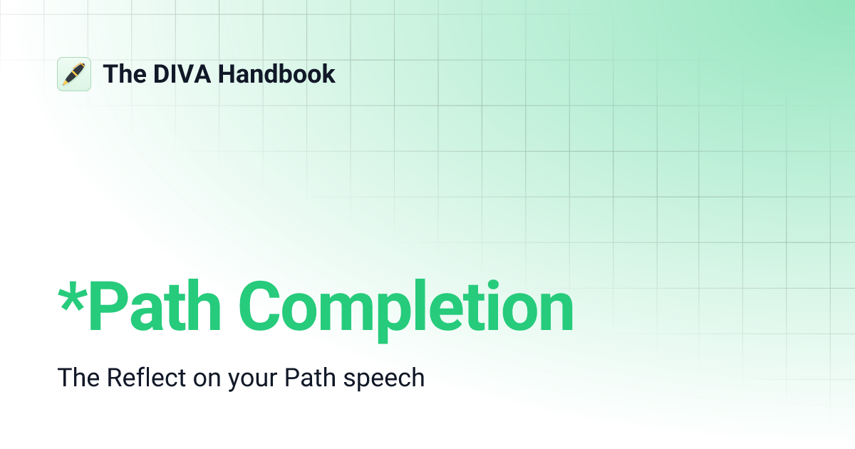 *Path Completion | The DIVA Handbook